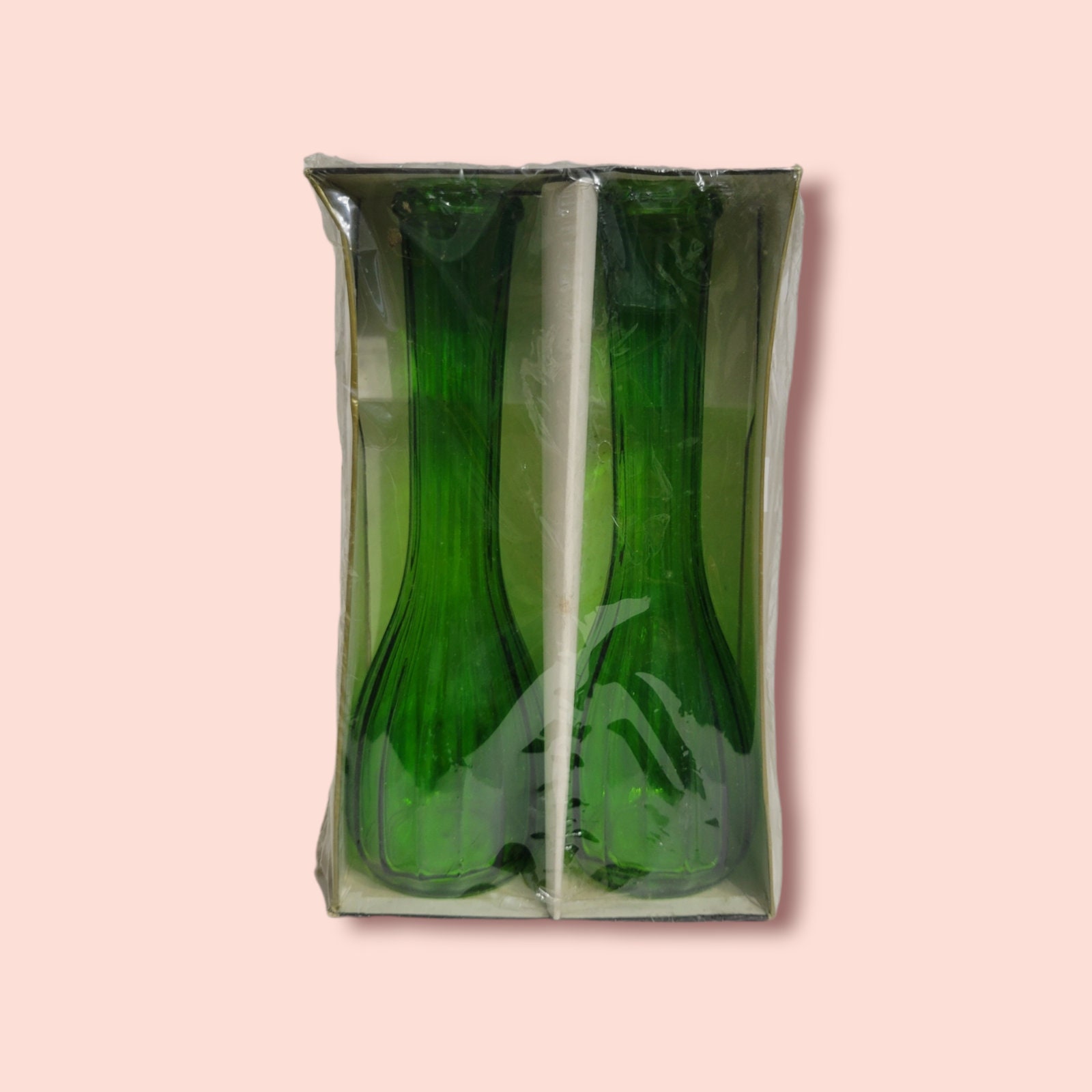 NOS Vintage 1970's Jeannette Glass Company Green Colorama Crystal ...