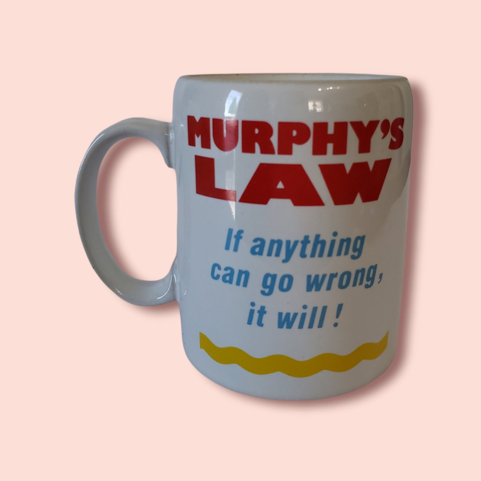 Vintage 1988 Hallmark Murphy's Law Funny Upside Down Coffee Mug - Etsy