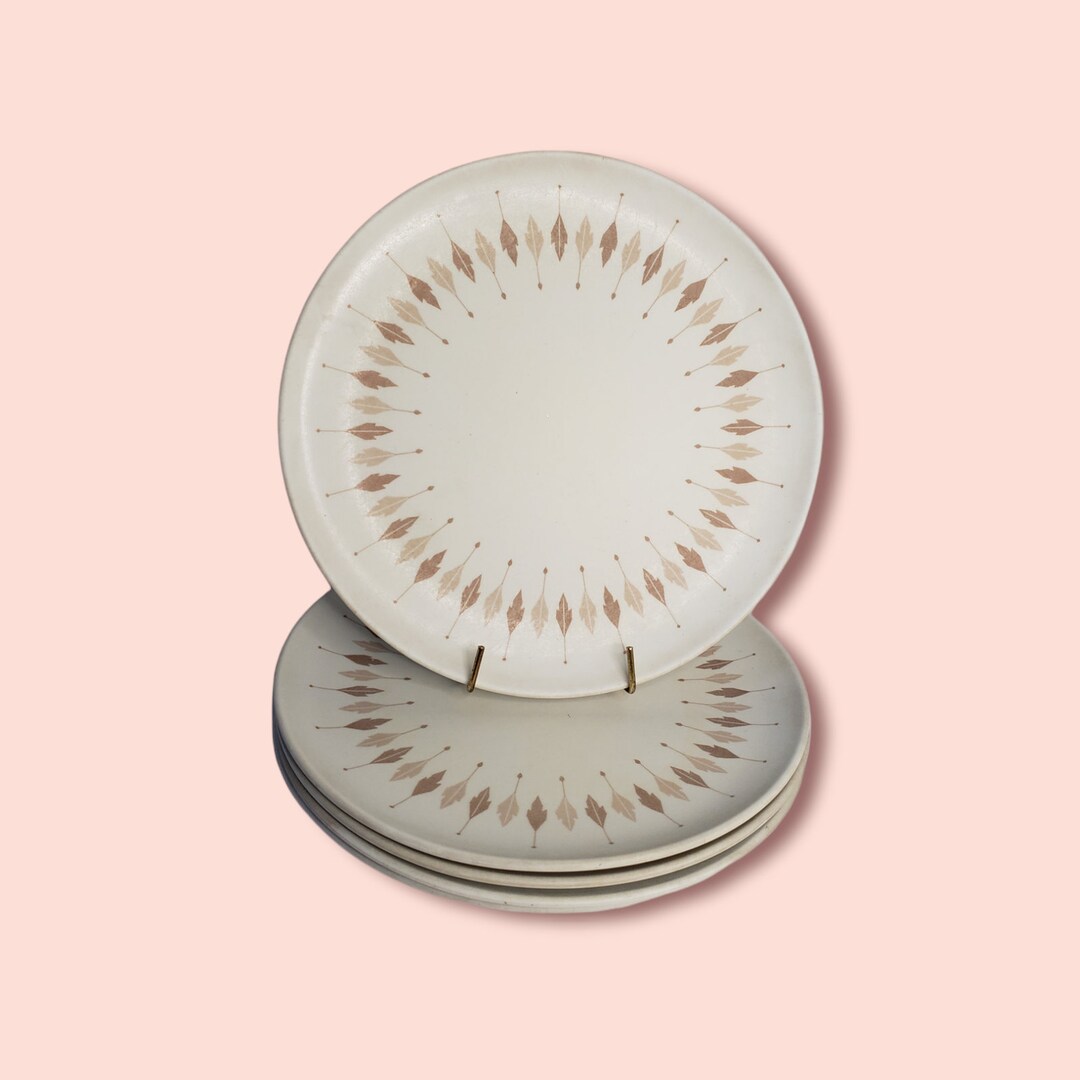 Vintage Texas Ware 9.75 Feather Leaf Melmac Melamine Dinner Plates - Etsy