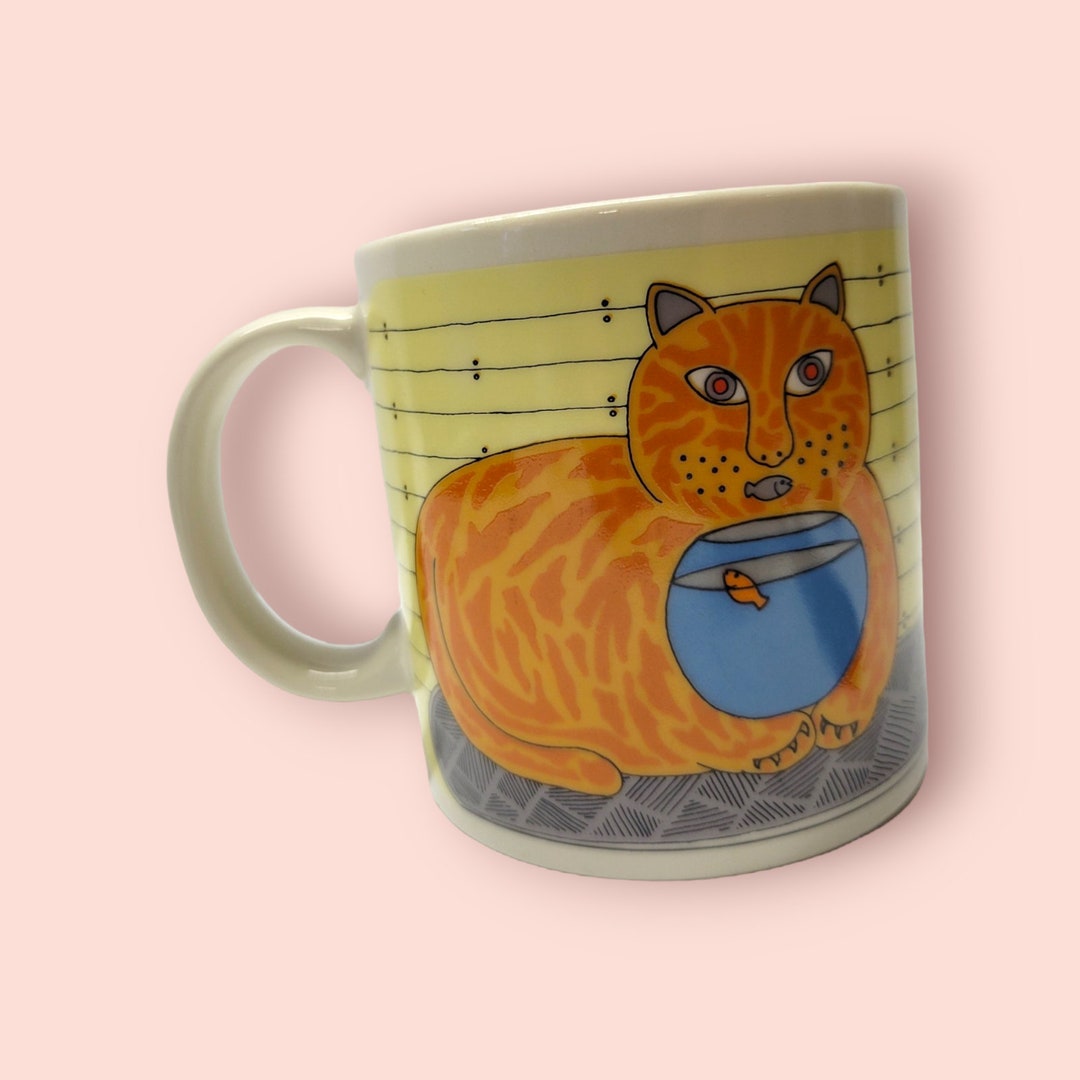 Vintage Taylor & NG Kitty Katfish Cat Fishbowl Coffee Mug - Etsy
