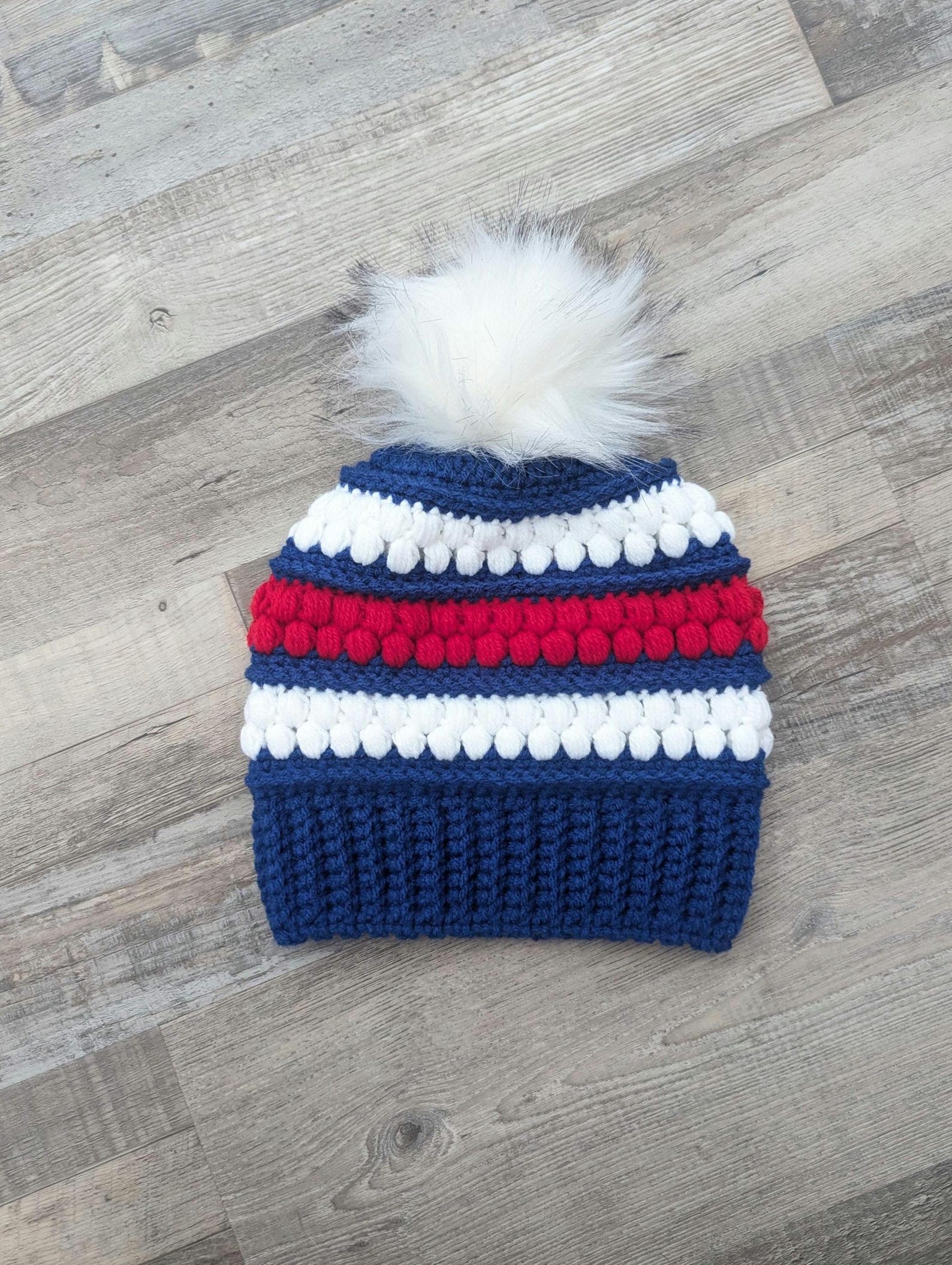 Buffalo Bills Crochet Toque Beanie With Pom Pom | Custom Sizes | NFL - Etsy