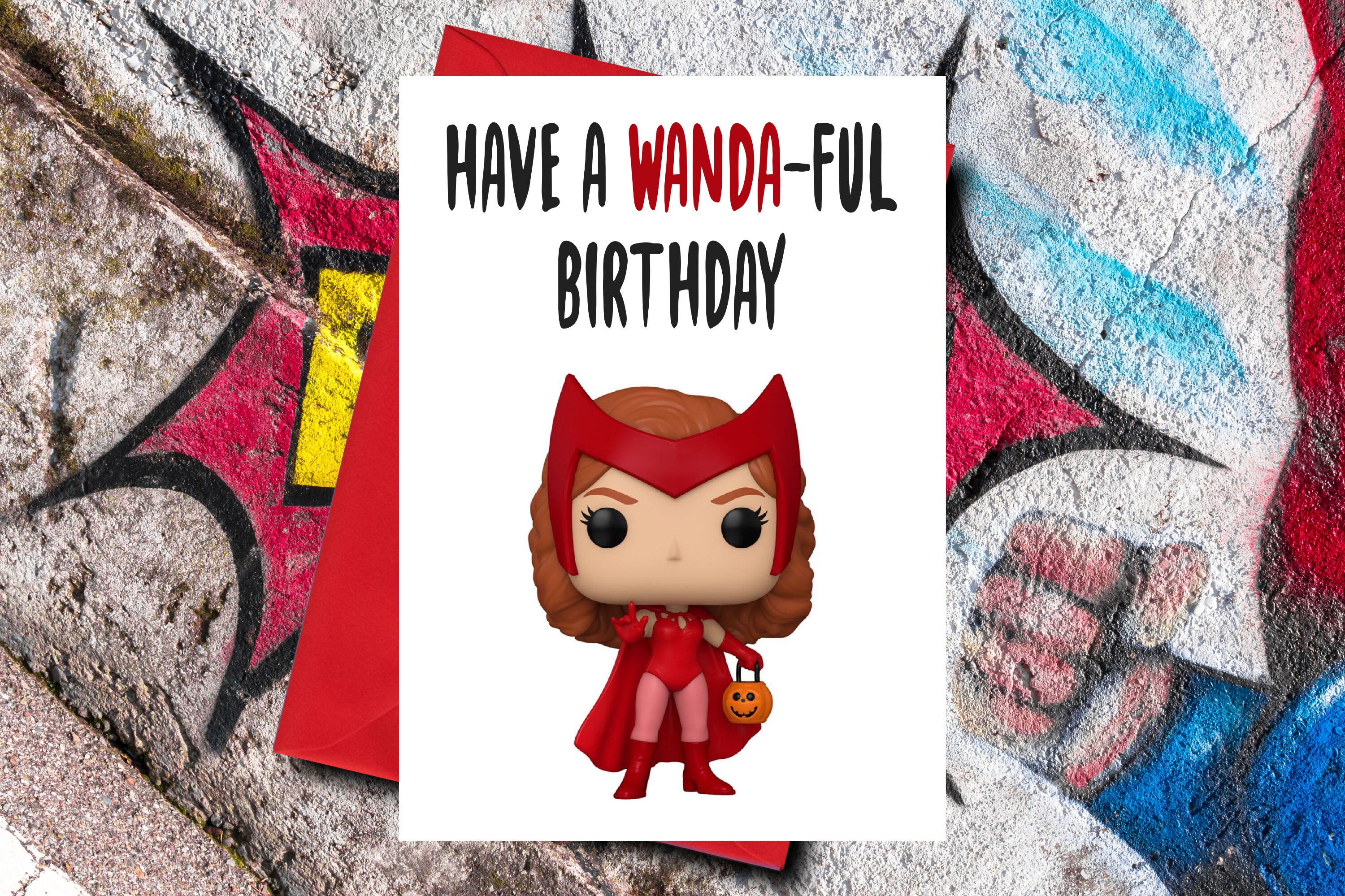 Wanda Birthday Card Marvel Birthday Card Wandavision | Etsy UK