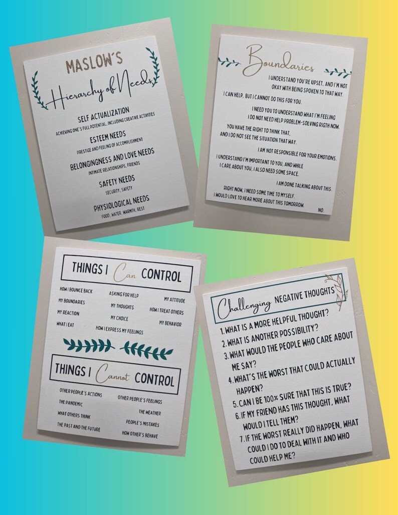 Counseling Posters: Things I Can/cannot Control SVG - Etsy