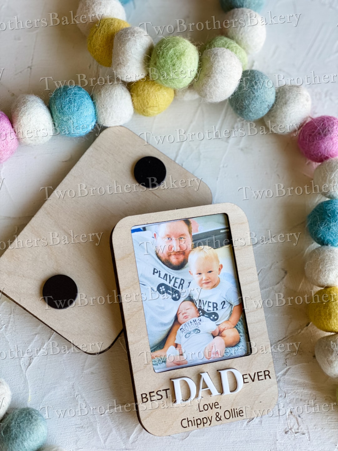 Fathers Day Fridge Magnet Photo Frame, Fathers Day Gift, Gift for Dad ...