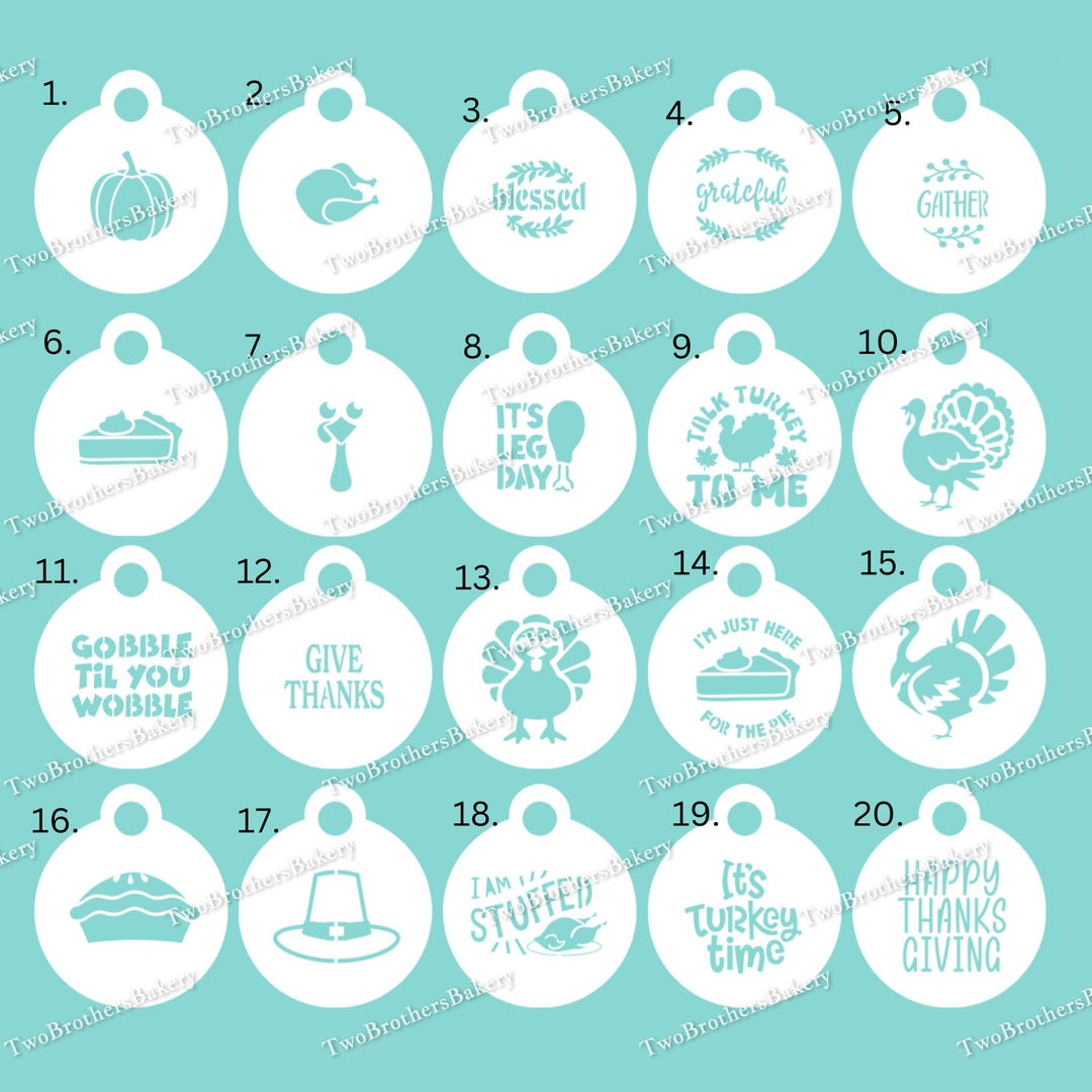 Thanksgiving Stencils | Give Thanks Stencils | Turkey Stencil ...