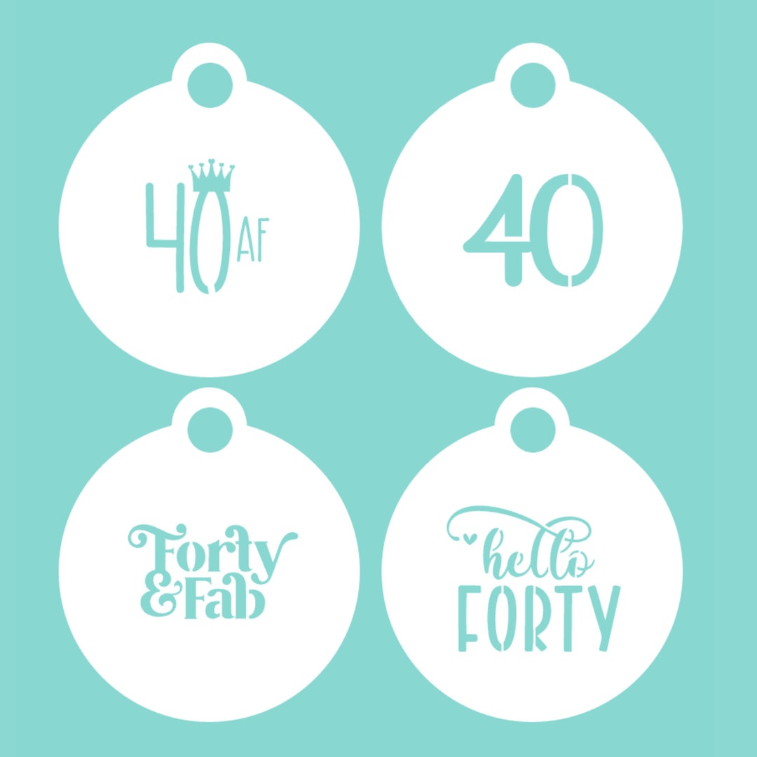 40 and Fabulous Stencils 40th Birthday 40 and Fab Macaron - Etsy