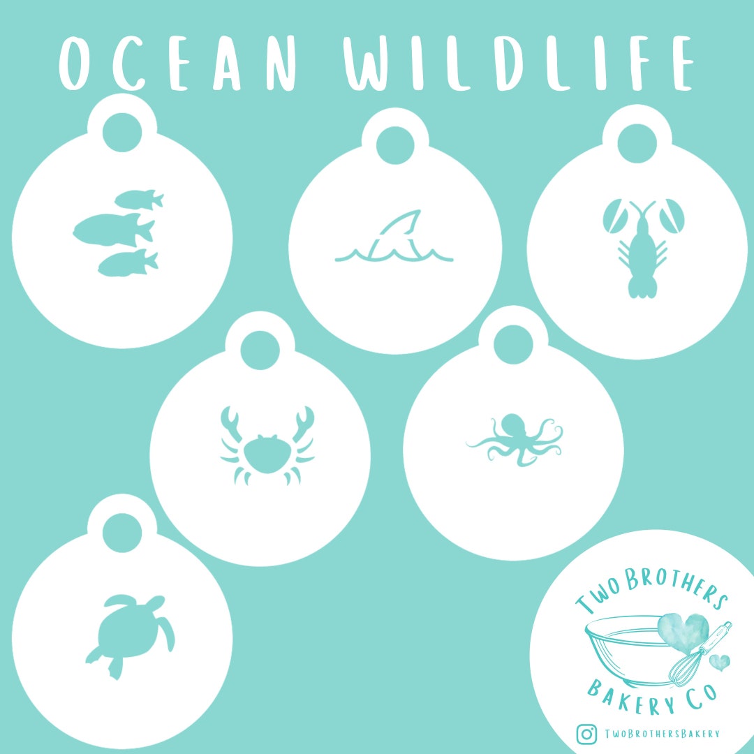 Ocean Stencils Water Stencils Water Animal Stencils Birthday Stencils ...