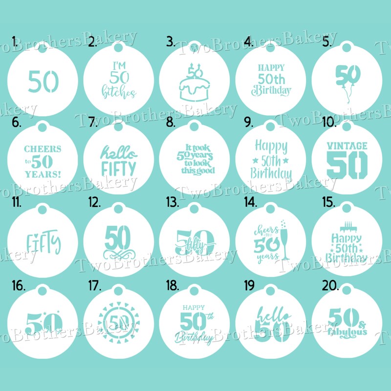 50th Birthday Cookies - Etsy