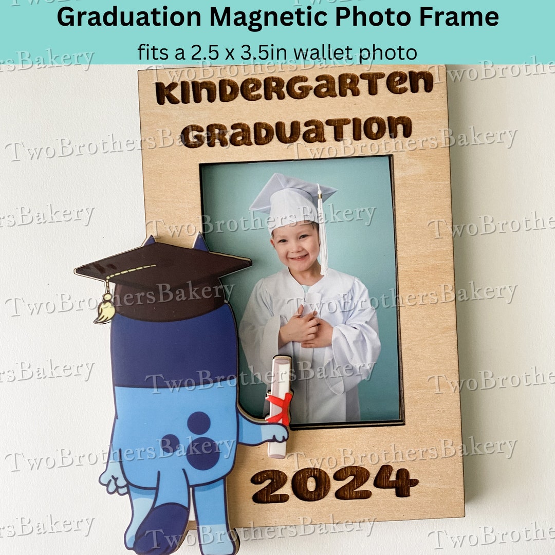 Bluey Graduation Frame, Bluey Graduation Gift, Magnetic Photo Frame ...