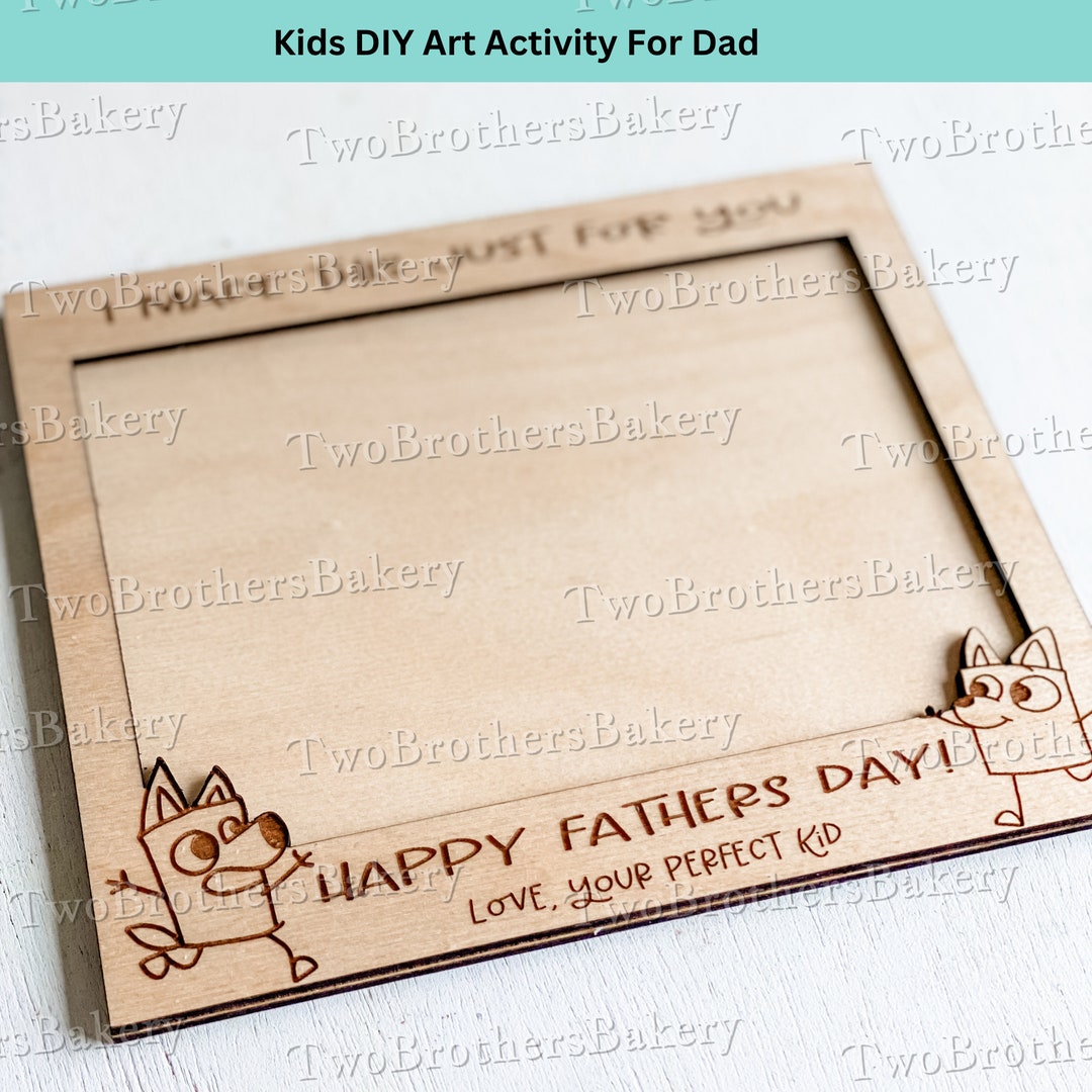 Bluey Gift Idea, Kids DIY Art, Kids Activity, Bluey Fathers Day Gift ...