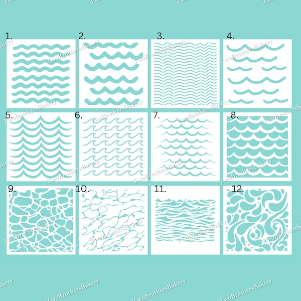 Wave Stencil - Etsy