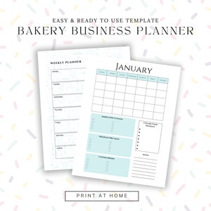 Digital Business Planner for Bakers | Bakery Forms | Bakery Planner ...