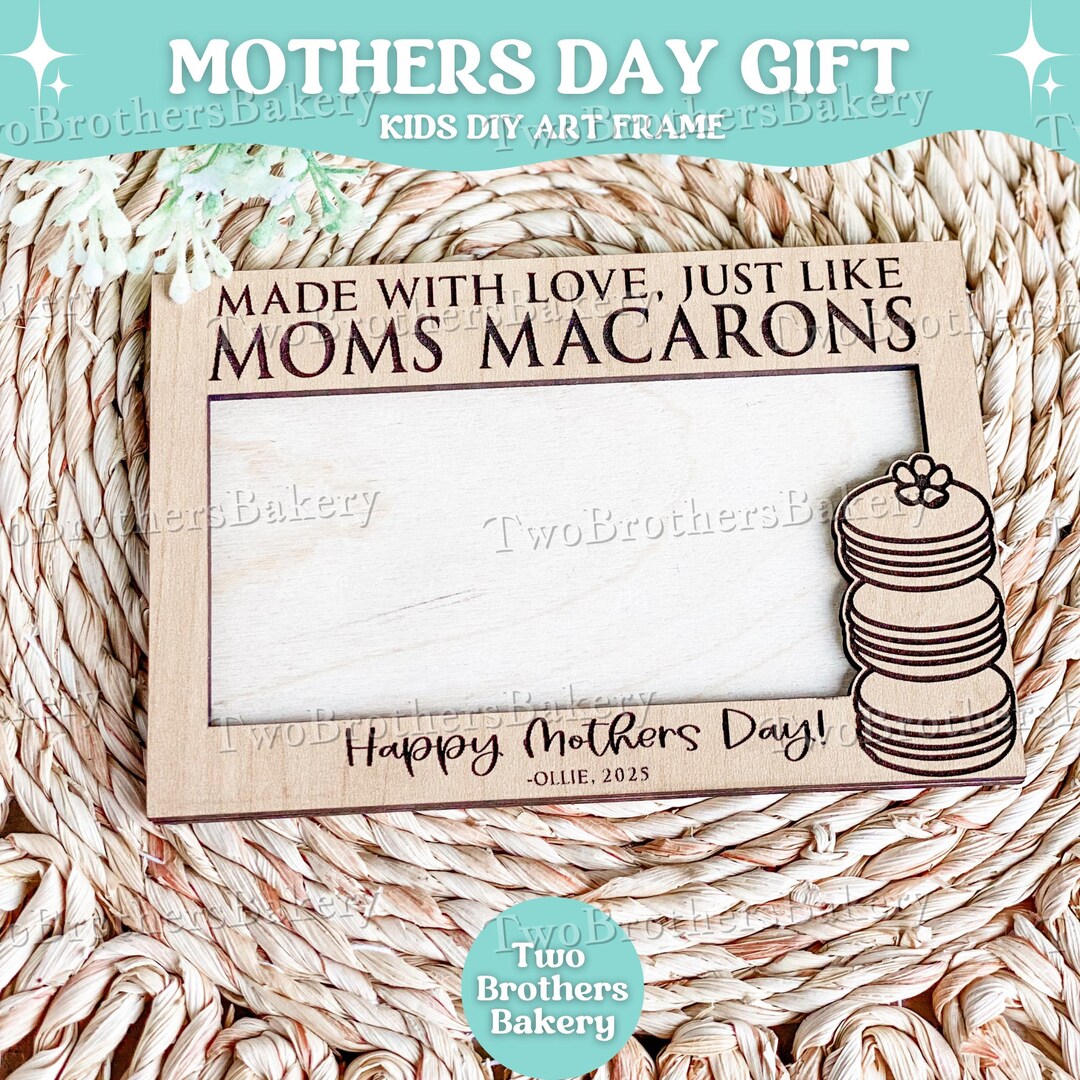 Mother’s Day Macaron Gift, DIY Art Frame From Kids, Macaron Baker Gift ...