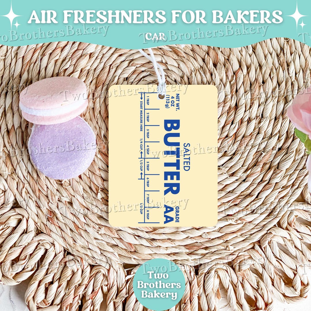 Butter Car Freshener, Baking Car Decor, Gift for Bakers, Chef Gift ...