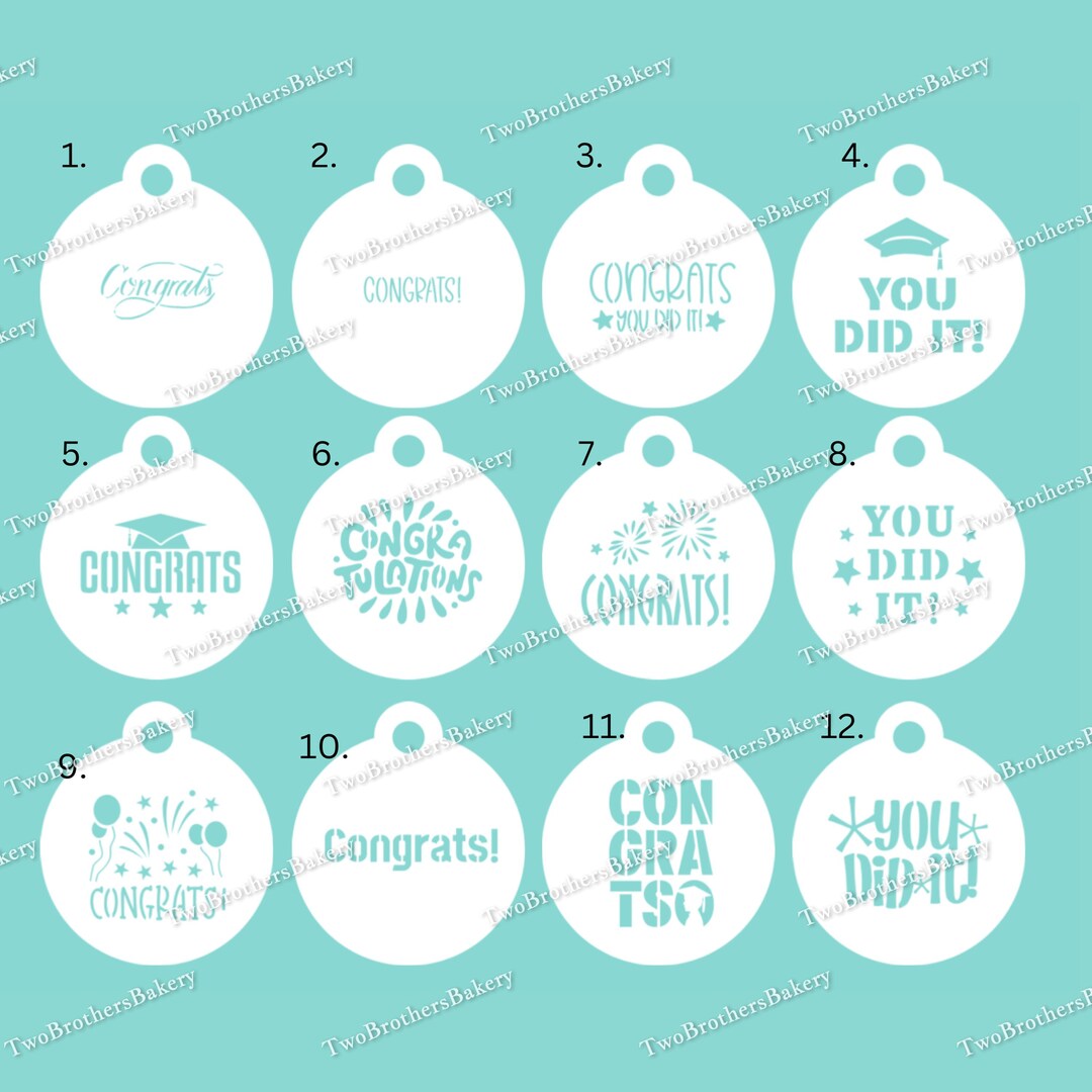 Congratulations Stencils | Congrats Stencils | Congrats Macaron ...