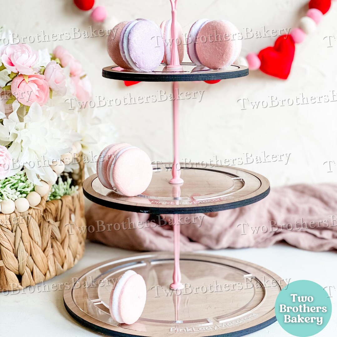 Personalized Macaron Display Stand, 3-tiered Tray for Weddings, Dessert ...