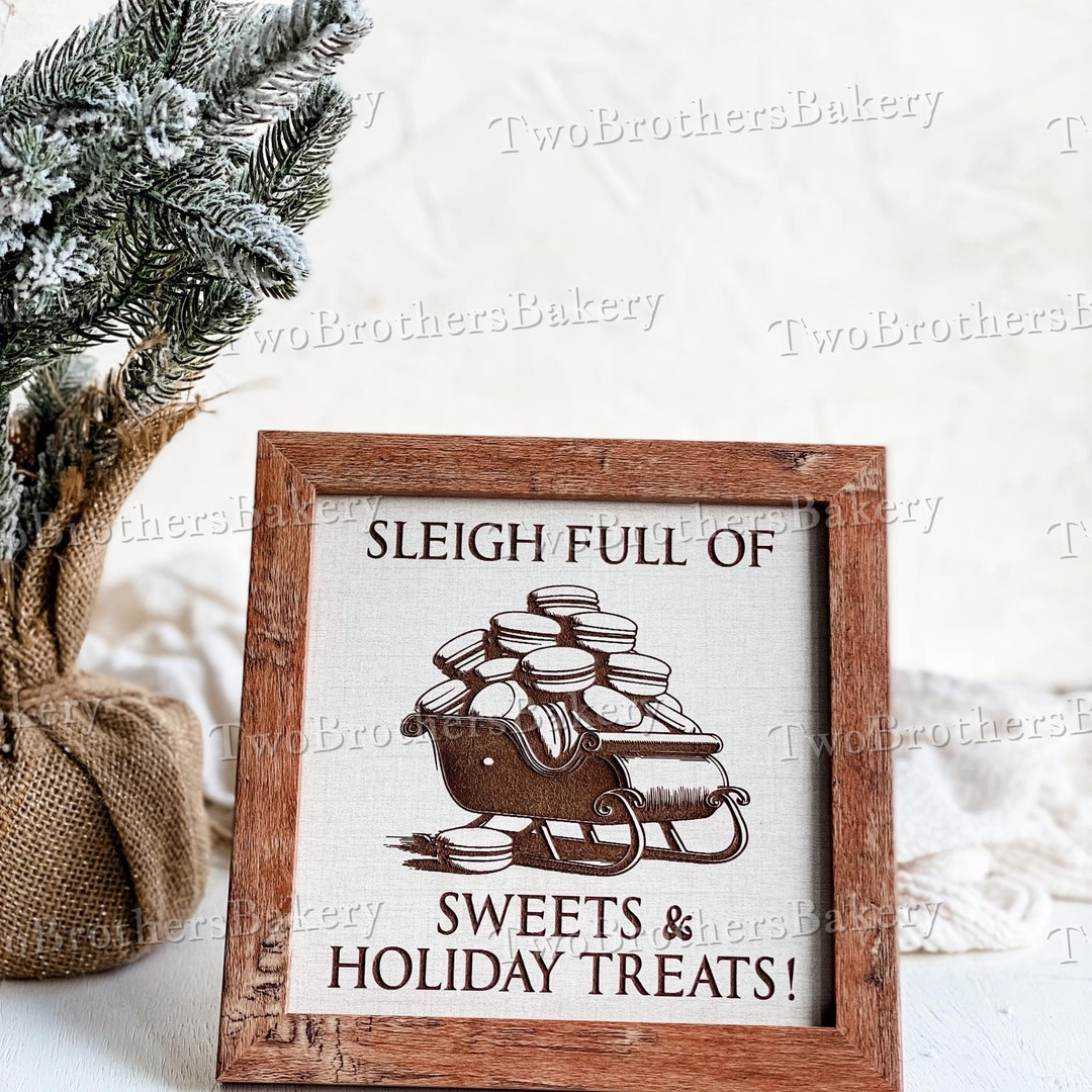 Christmas Wood Sign, Christmas Baker Sign, Christmas Decor, Santas ...