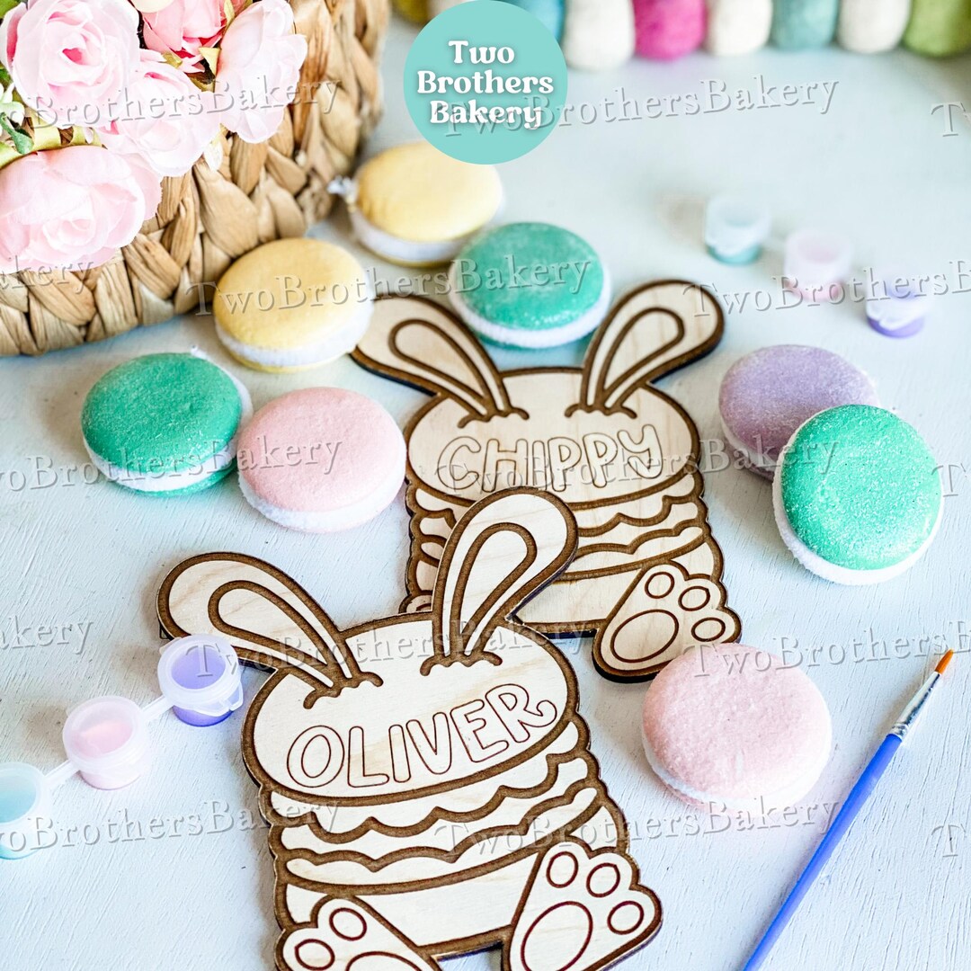 DIY Easter Craft for Kids, Personalized Bunny Wood Painting Kit ...