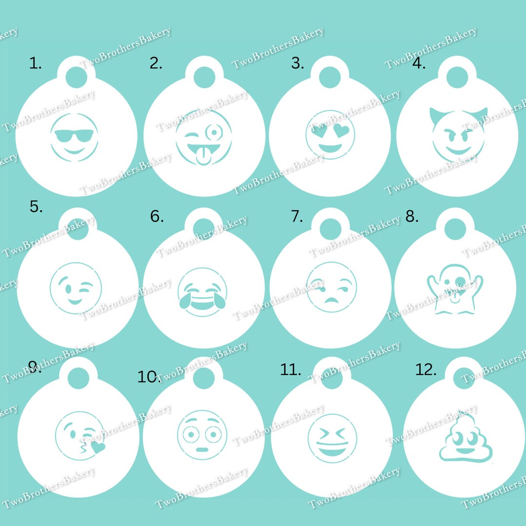 Emoji Stencils | Text Emoji Stencils | Poop Emoji Stencil | Happy Face ...