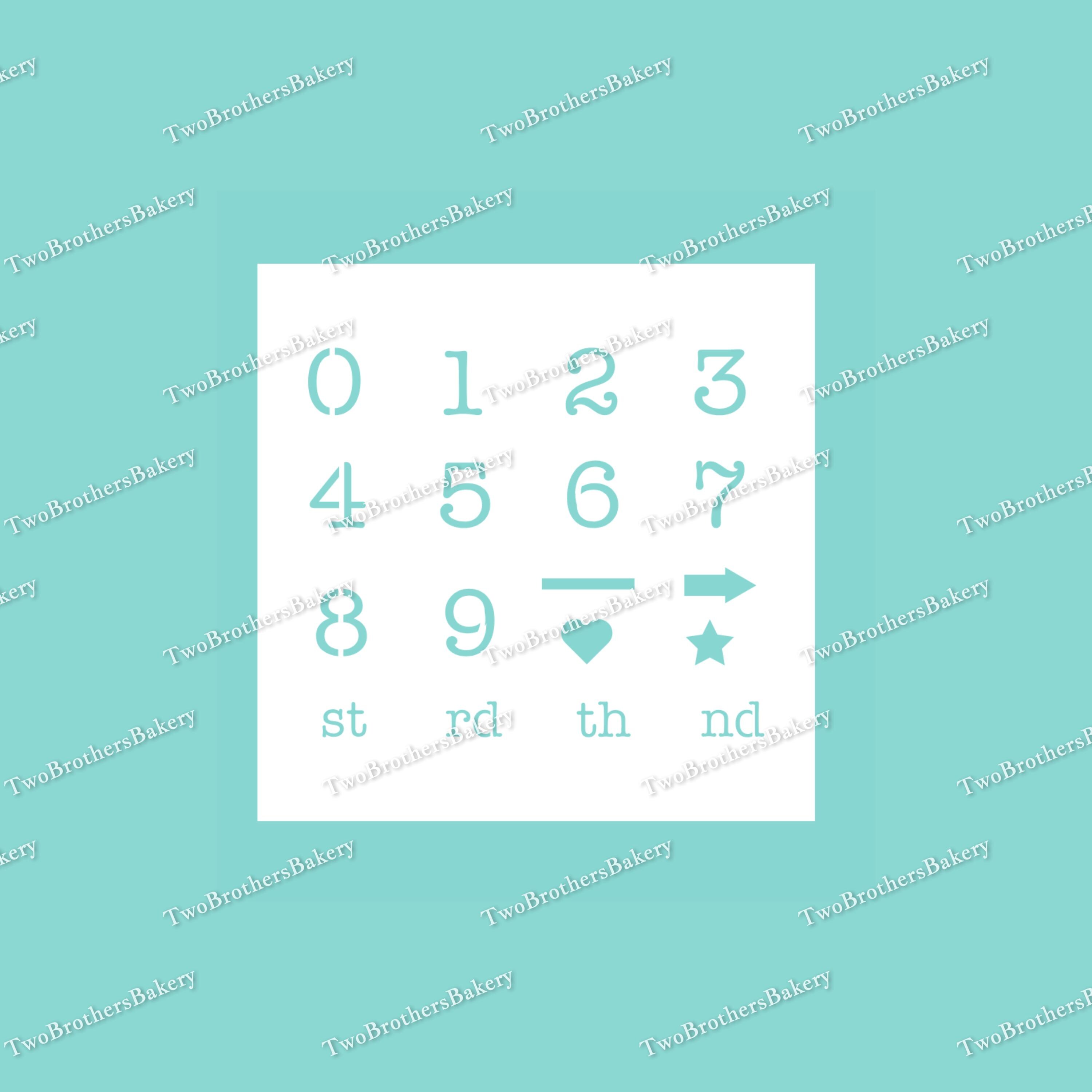 Number Stencil | DIY Stencil | DIY Cookie Stencils | Facepainting ...