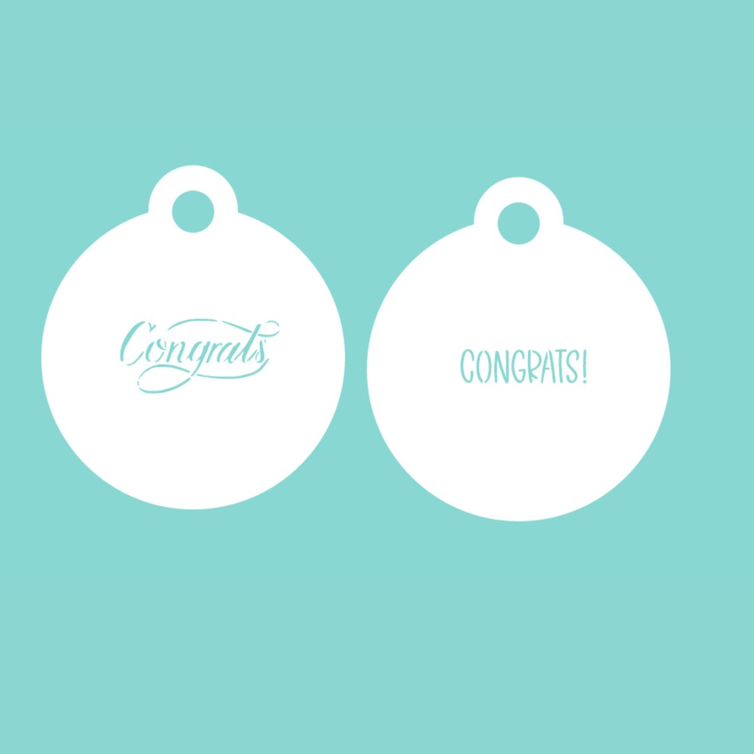 Congratulations Stencils, Congrats Stencils Congrats Macaron Stencils ...