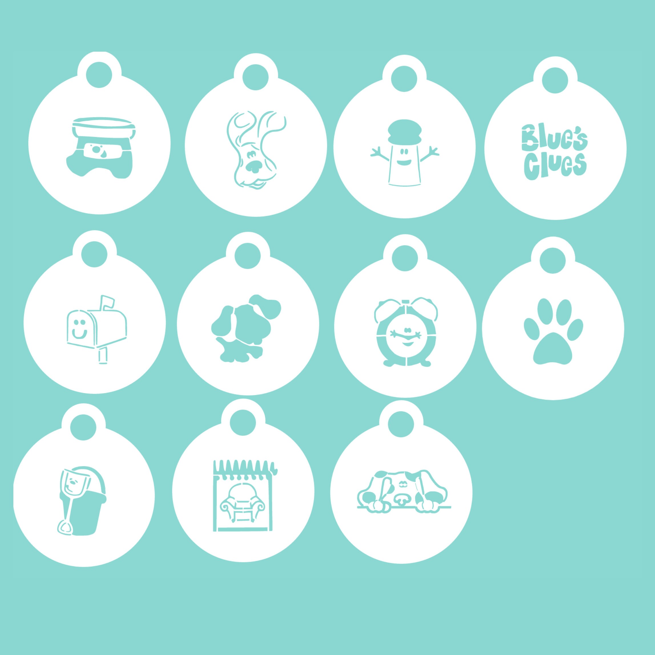 Blues Clues Cookie Stencil Macaron Stencils Kids Show - Etsy