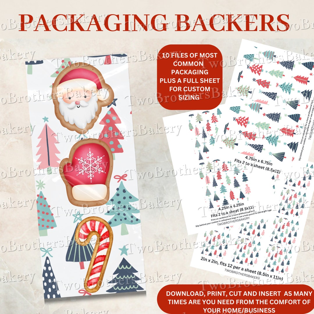 Christmas Cookie Backers Cookie Backers Printable Cookie Backer ...