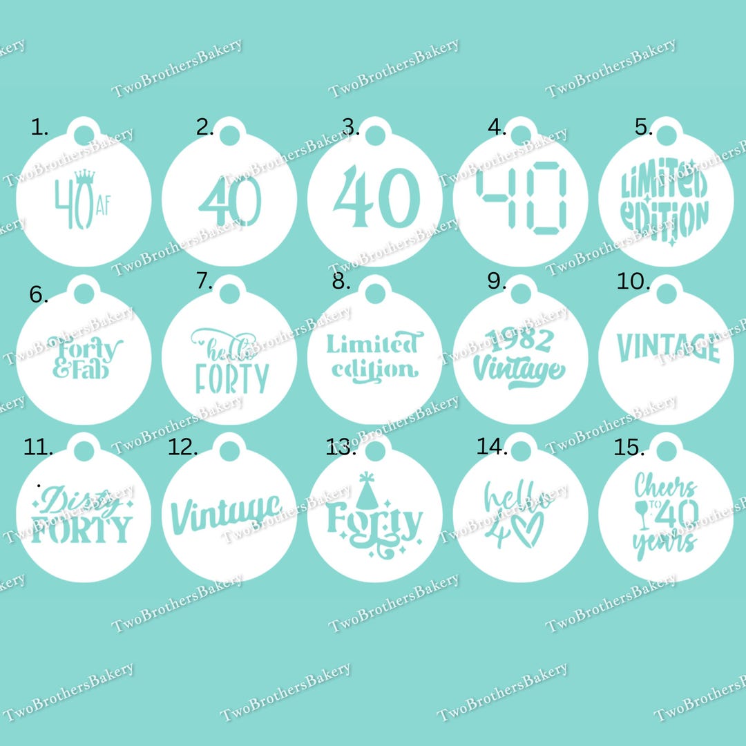 40 and Fabulous Stencils| 40th Birthday | 40 and Fab | 40th Birthday ...