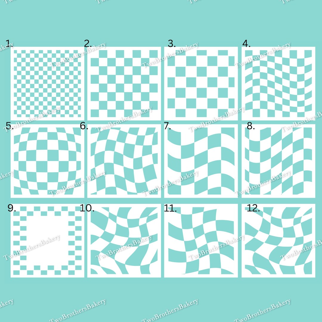 Checkered Board Stencils | Check Board Stencils | Background Stencils ...