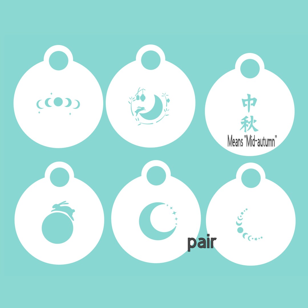 Mid Autumn Festival Stencils Moon Festival 2022 Stencils Moon and Stars ...