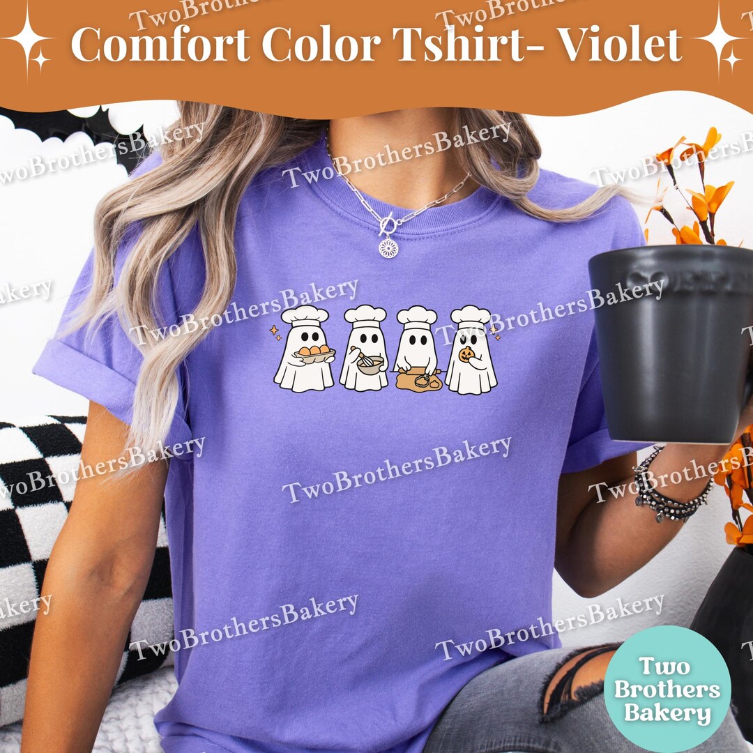 Cookie Baking Ghosts, Cute Ghost Shirt, Cute Spooky Baking Tee, Cookie ...