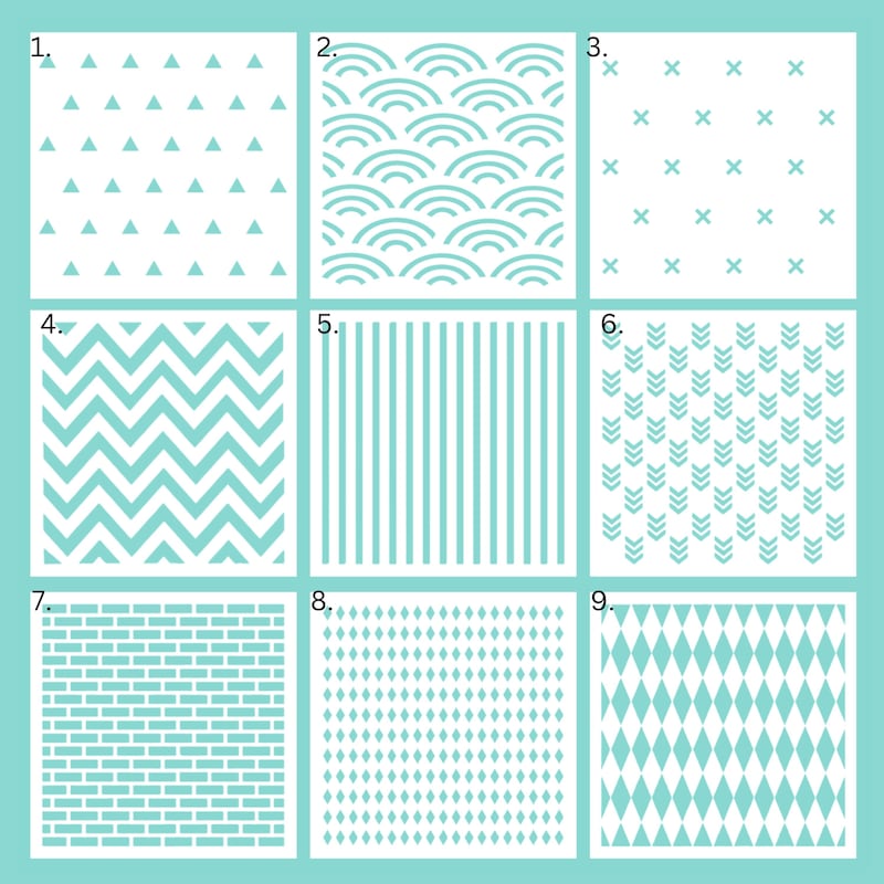 Geometric Stencil - Etsy