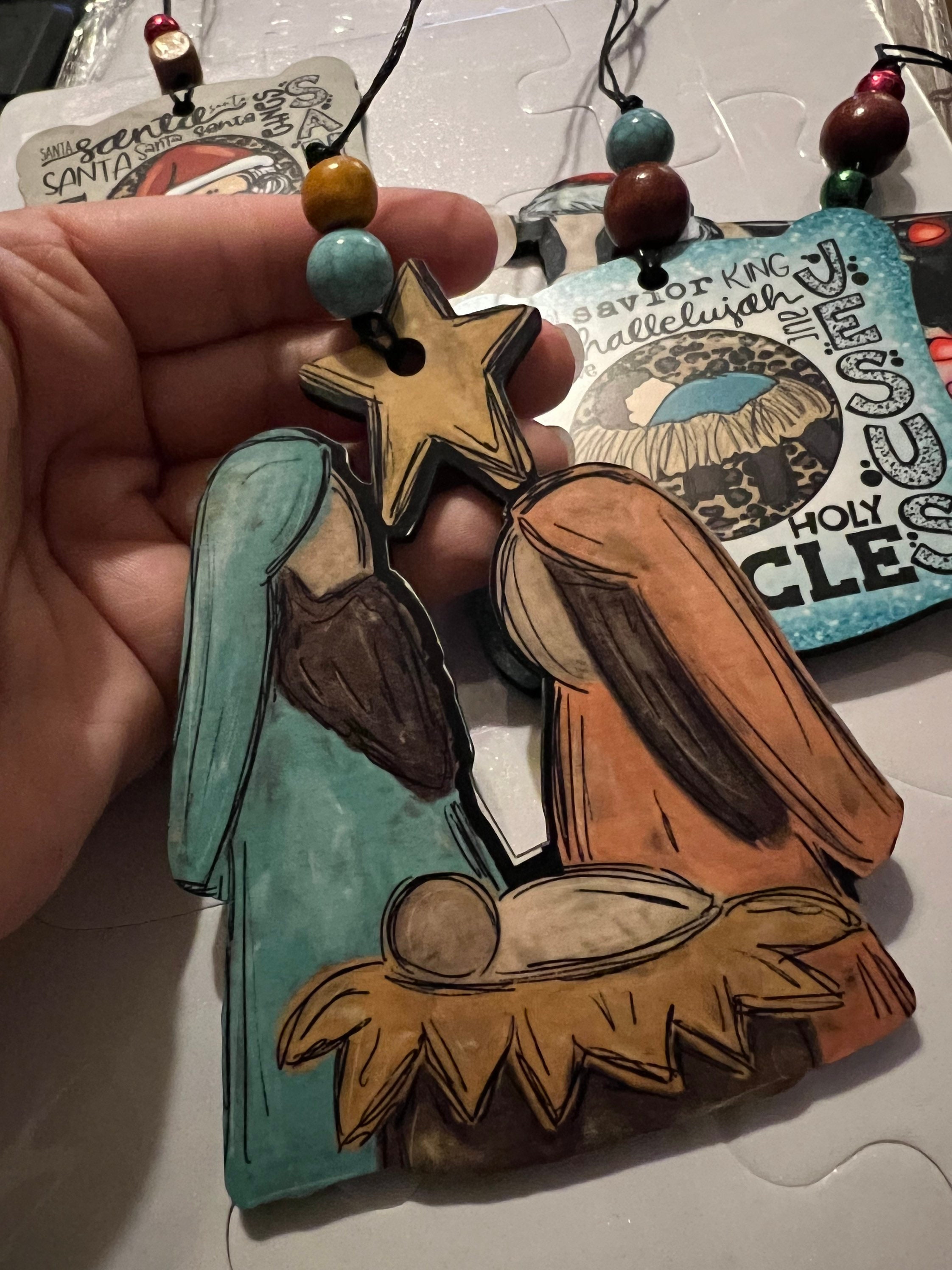 Nativity Scene Baby Jesus Typograph Santa Typograph Cow - Etsy