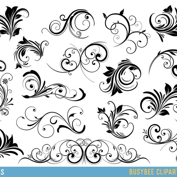 Flourish Clip Art - Etsy