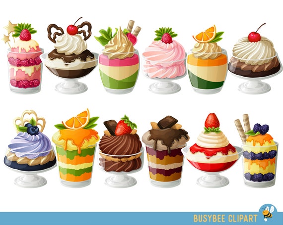 Desserts Digital Clipart Cake Clip Art Sweet Treat Digital - Etsy