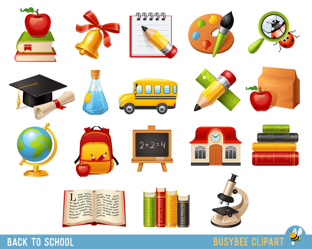 Kids at School Clipart School Clipart Back to School Teacher Clipart ...