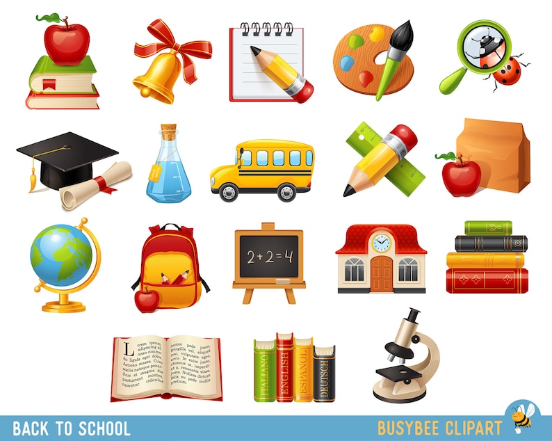 Kids at School Clipart School Clipart Back to School Teacher Clipart ...
