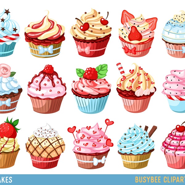 Cupcake Clip Art - Etsy