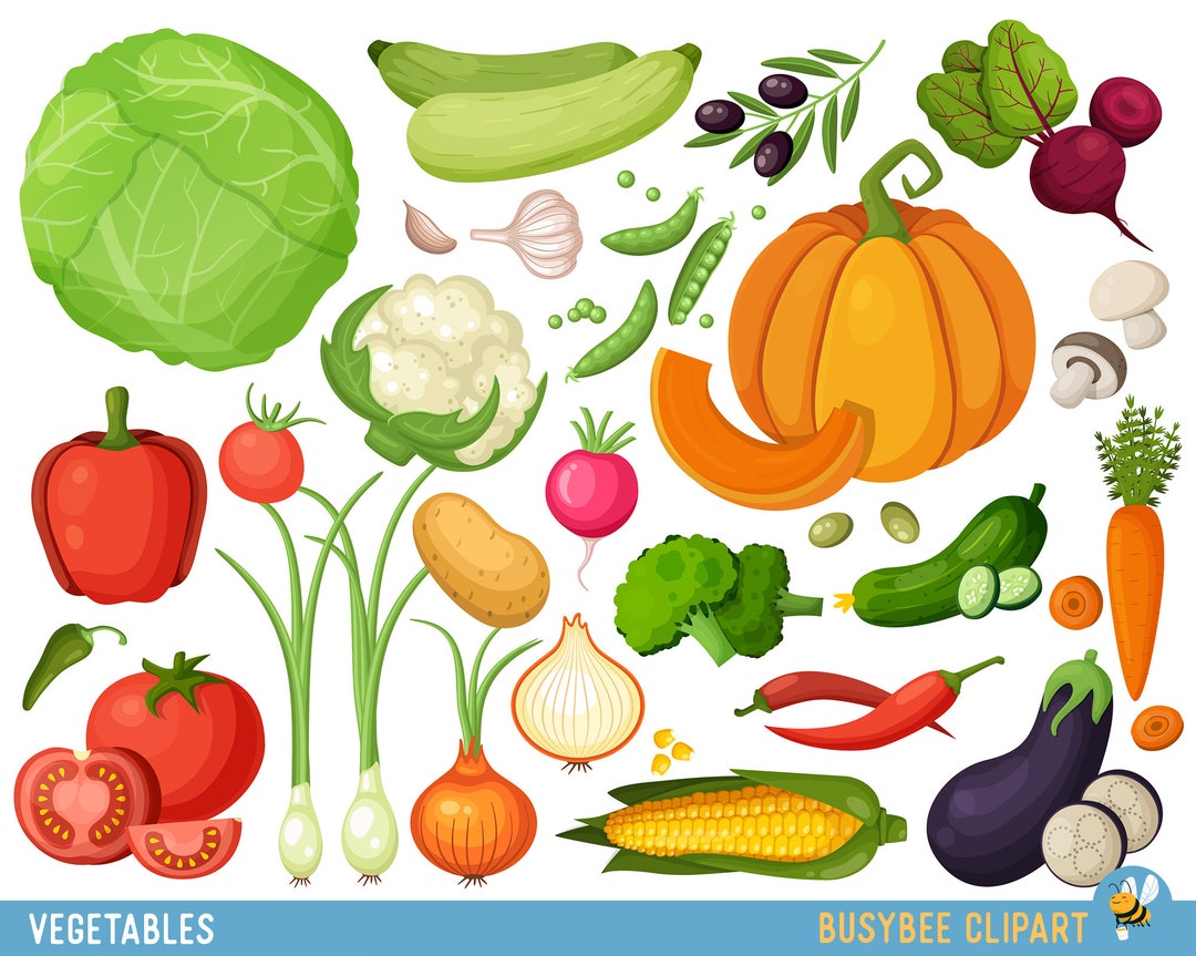 Vegetables Clipart Digital Vegetables Clip Art Vegetable Digital ...