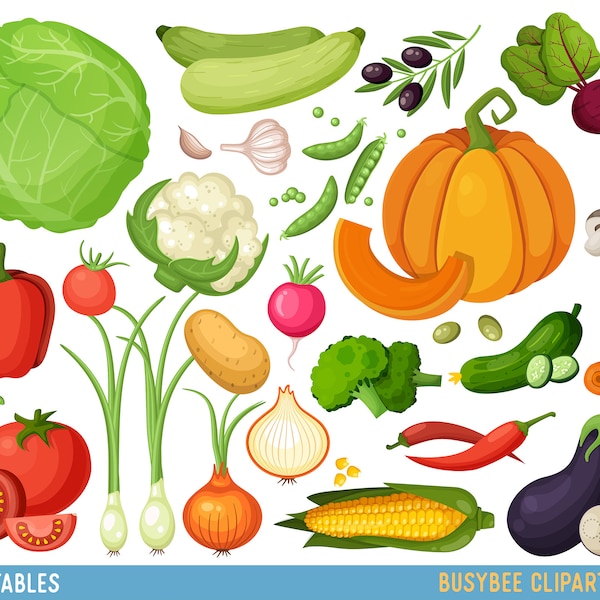 Vegetable Clip Art - Etsy