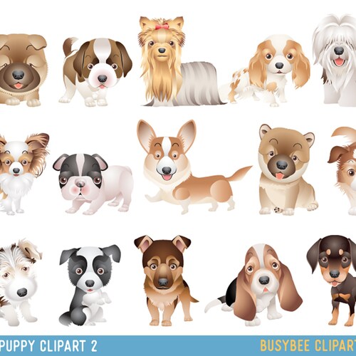 Dog Clipart Puppy Clipart Cute Dogs Clip Art Puppy Clipart Dog | Etsy