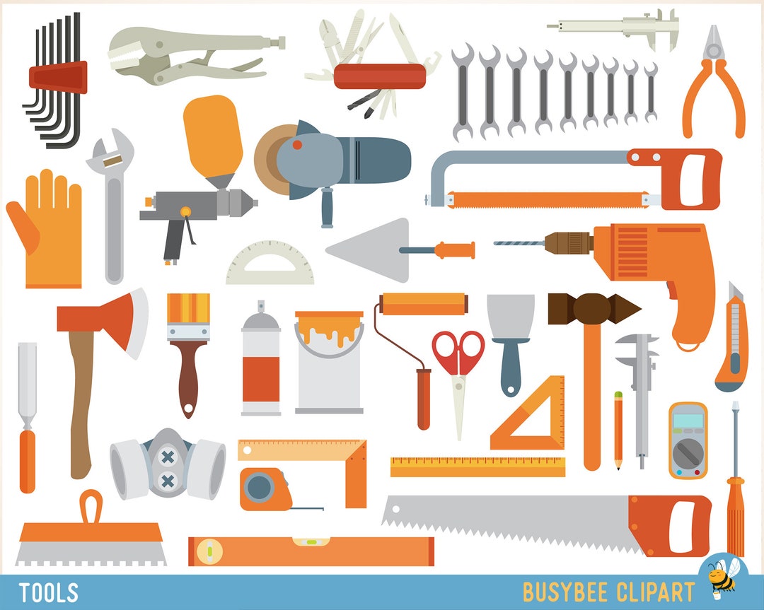 Tools Digital Art Set Clipart, Tools Clipart Set, Tools Clip Art ...