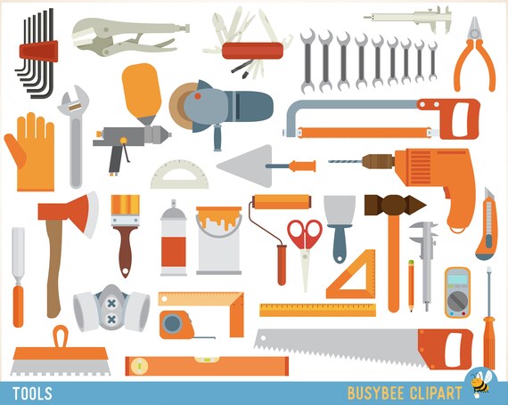 Tools Digital Art Set Clipart Tools Clipart Set Tools Clip - Etsy Canada