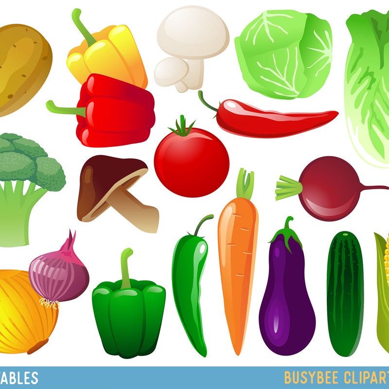 Vegetable Clip Art - Etsy