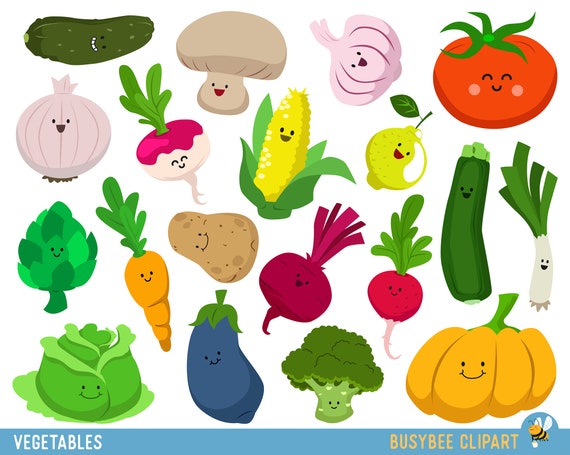Vegetables clipart digital vegetables clip art vegetable | Etsy