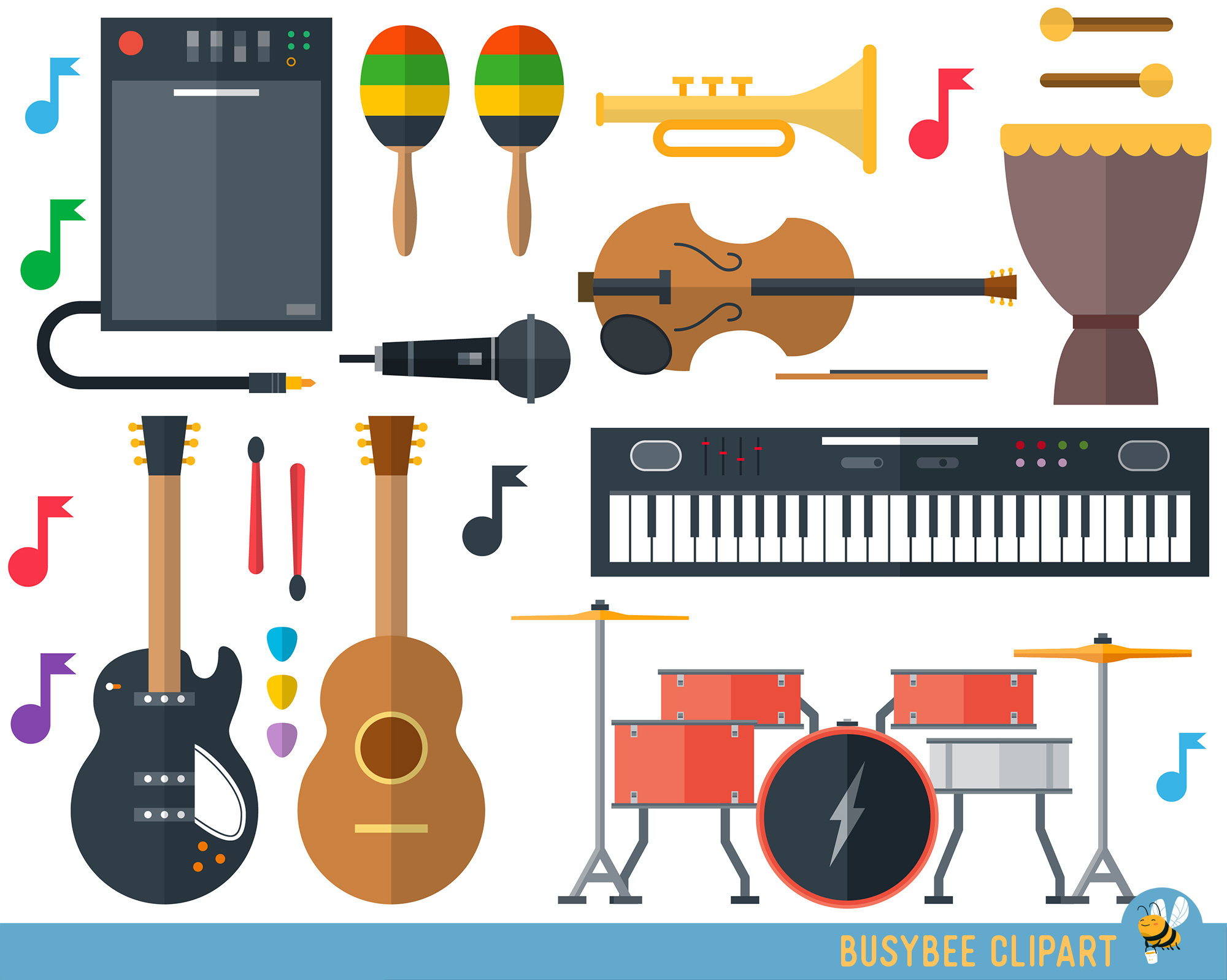 School Band Instruments Clip Art