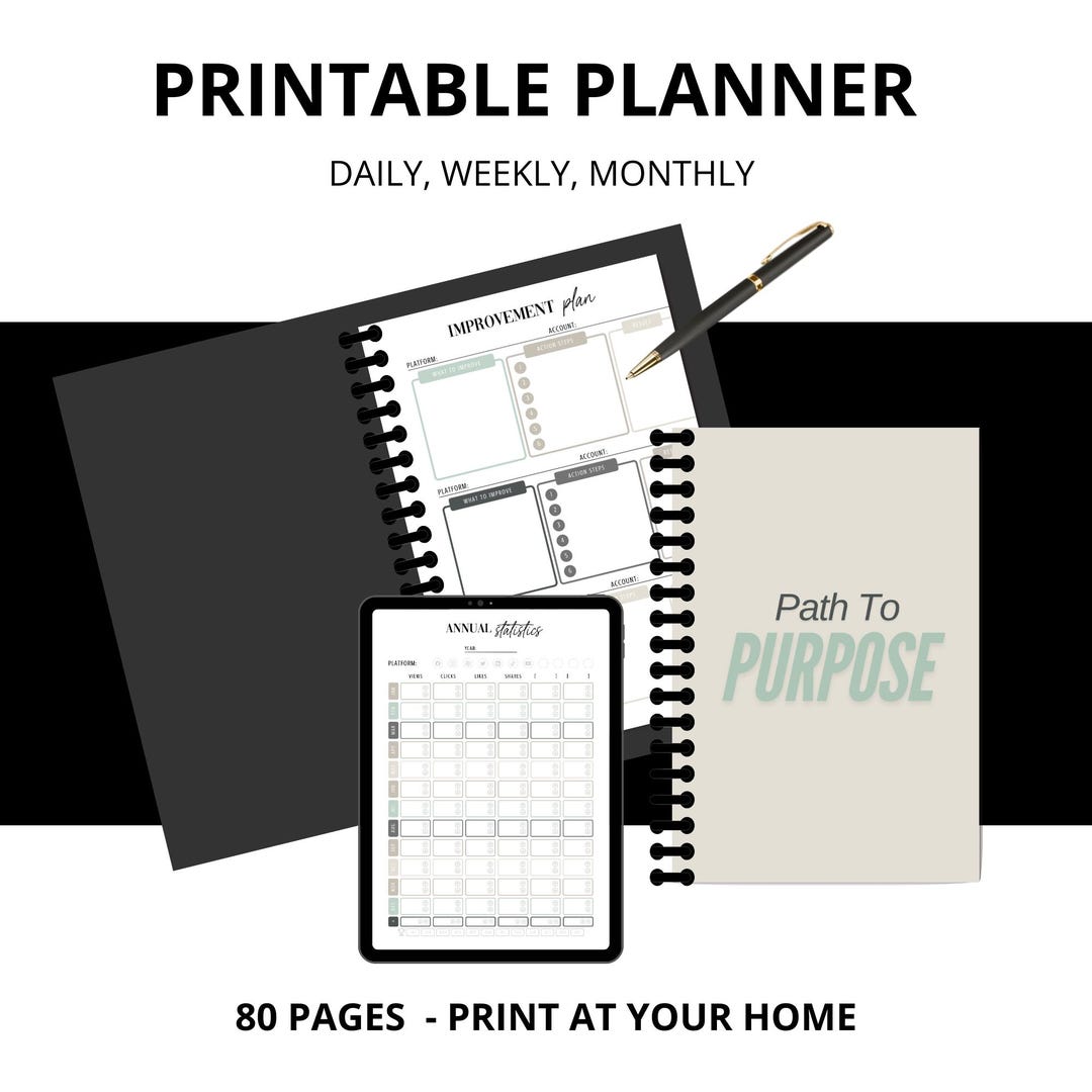 Path to Purpose Planner PDF Format | Goodnotes | Habit Tracker| Budget ...
