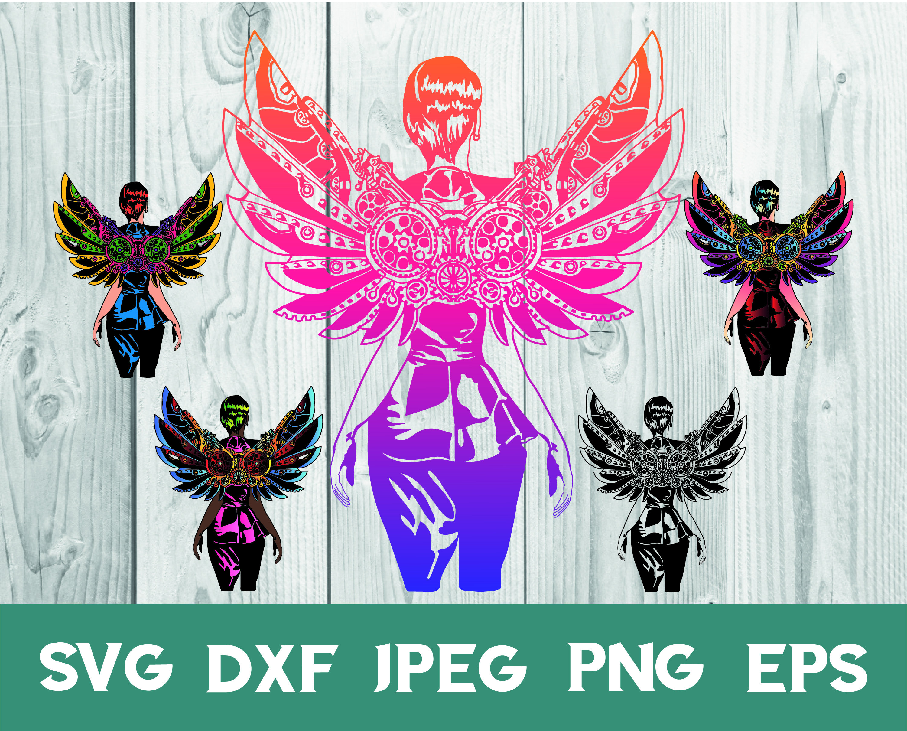 Angel Girl Svg Girl Wings Svg Anime Svg Android Girl Png - Etsy