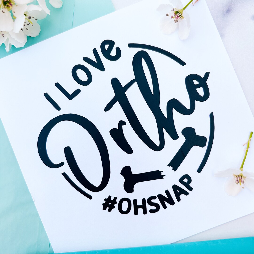 I Love Ortho Vinyl Decal - Etsy