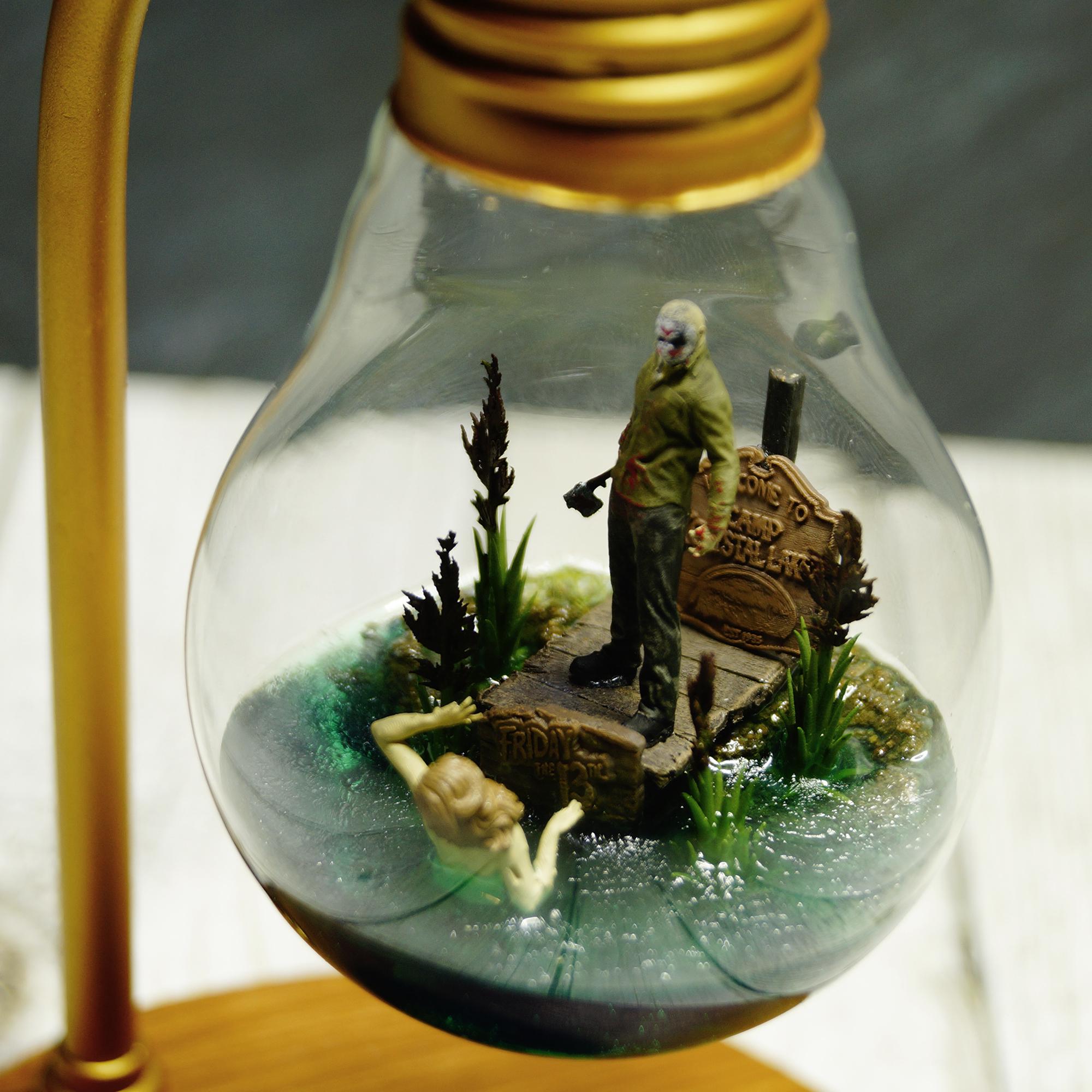 Diorama Jason, Friday the 13th. Horrible Monster. Diorama in a Backlit ...